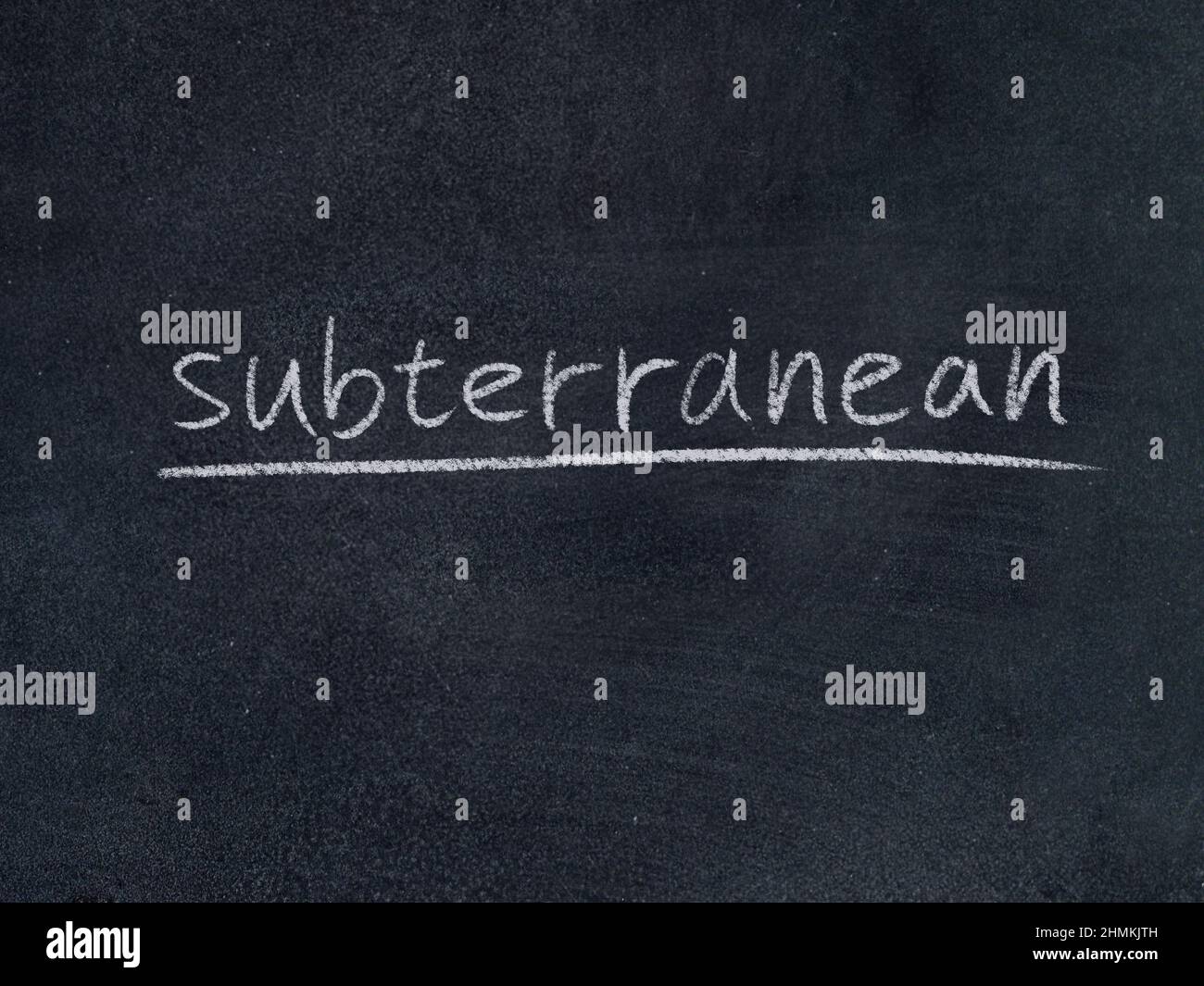 subterranean concept word on blackboard background Stock Photo - Alamy
