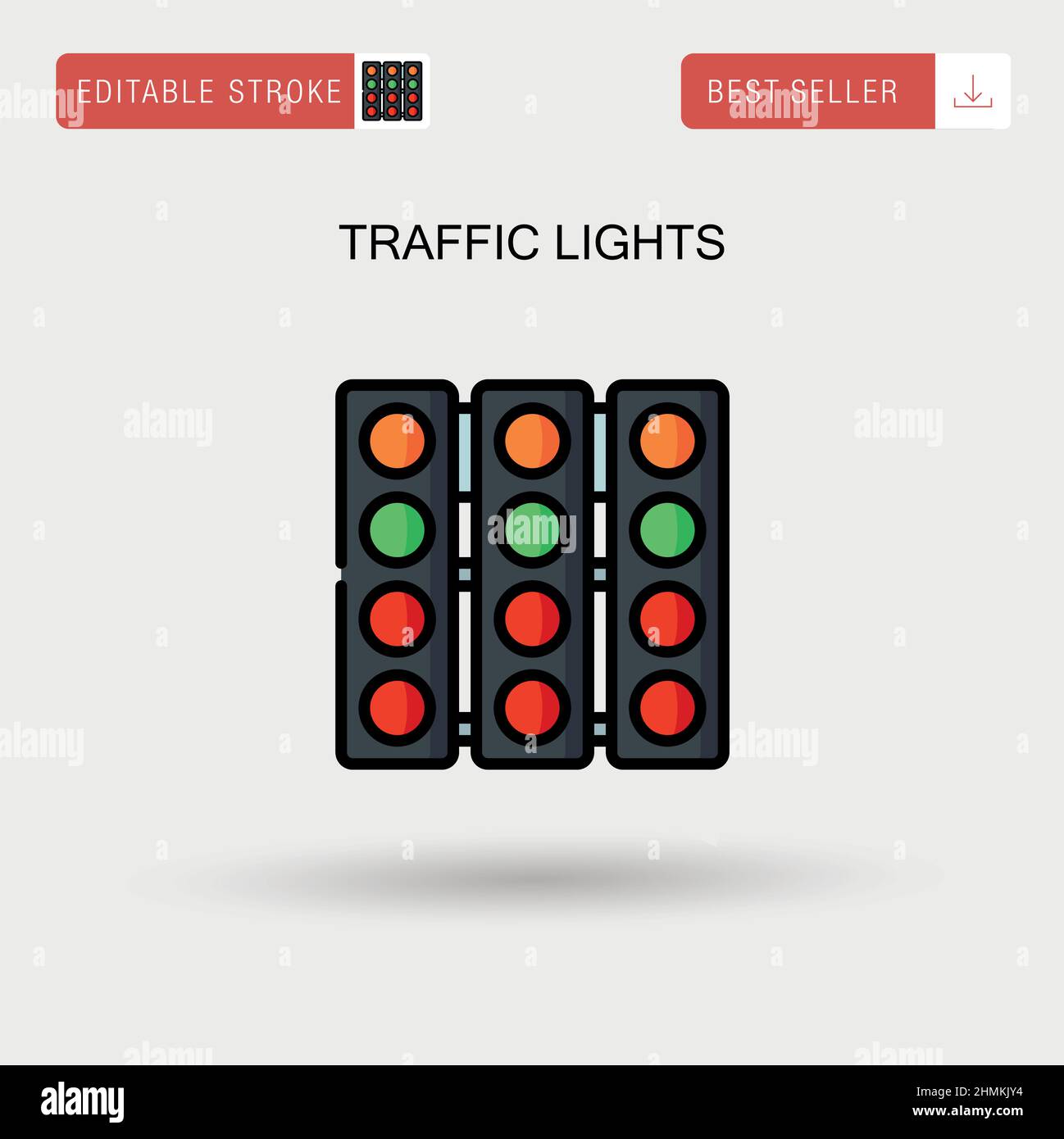 Traffic lights Simple vector icon Stock Vector Image & Art - Alamy