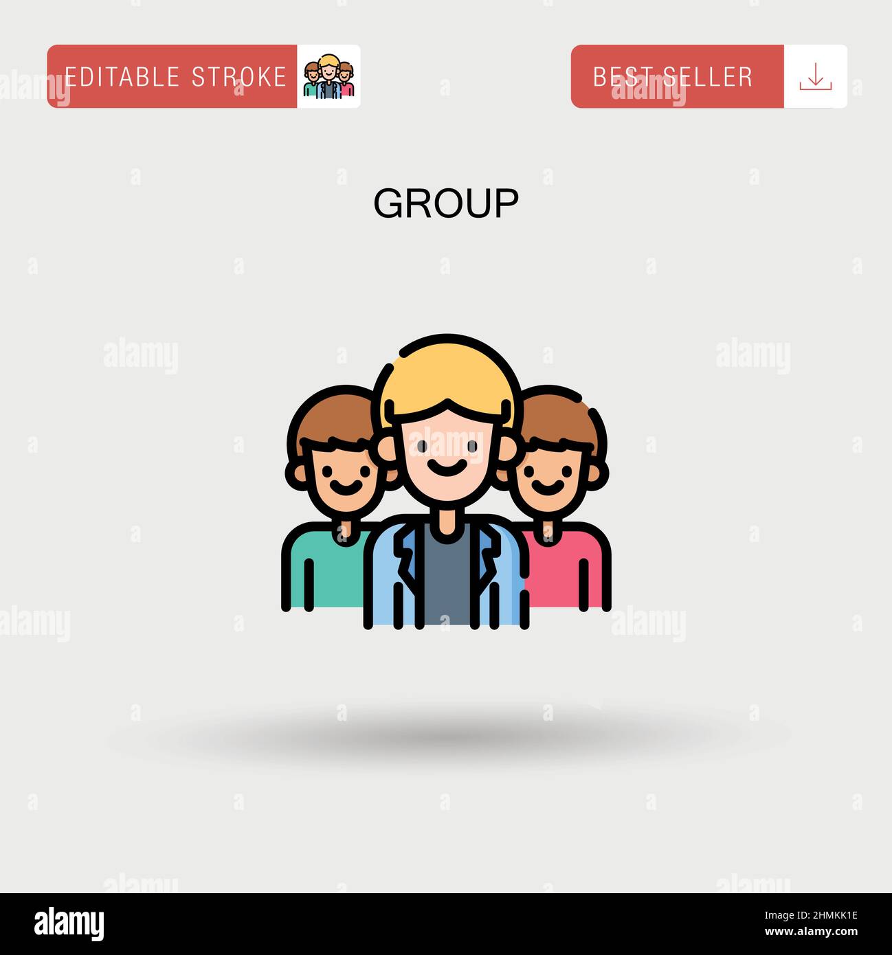 Group Simple vector icon Stock Vector Image & Art - Alamy