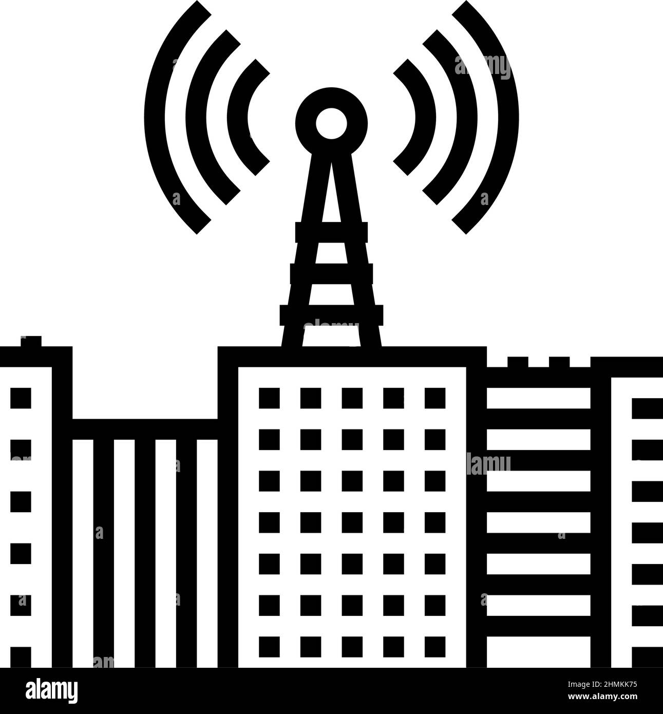 analog transmitter line icon vector illustration Stock Vector Image ...