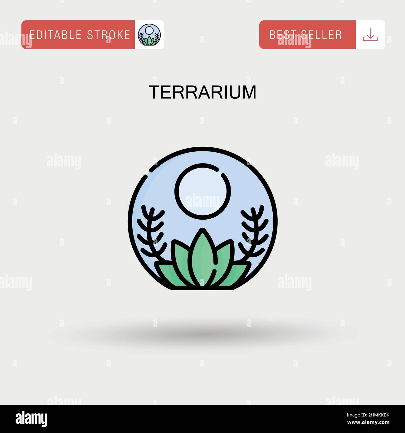 Terrarium Simple vector icon Stock Vector Image & Art - Alamy