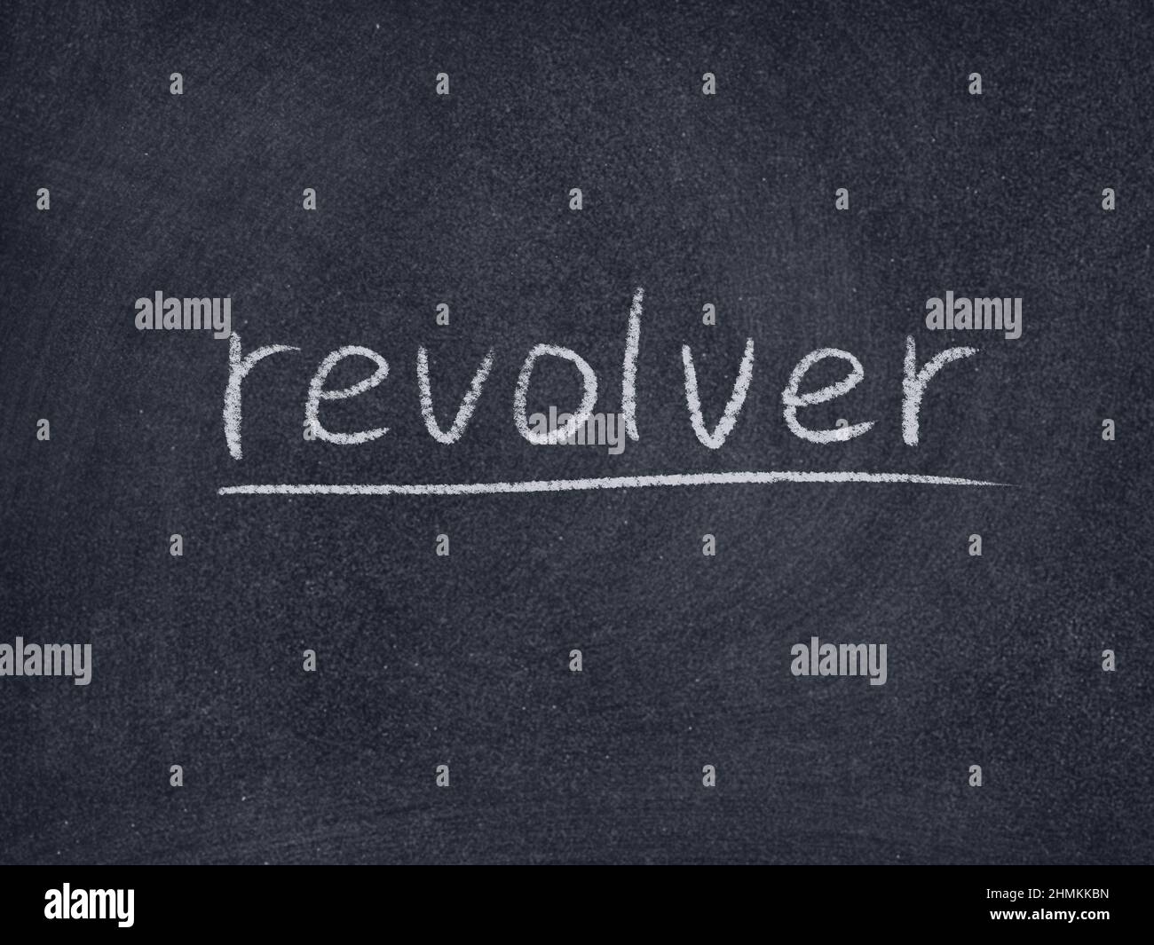 revolver concept word on blackboard background Stock Photo - Alamy