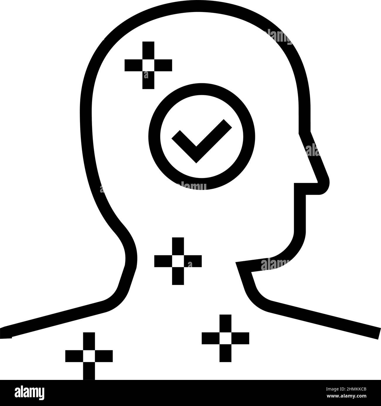 normal skin line icon vector illustration Stock Vector Image & Art - Alamy