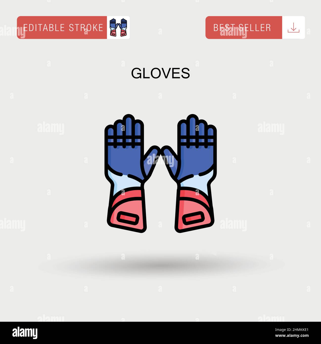 Gloves Simple vector icon Stock Vector Image & Art - Alamy