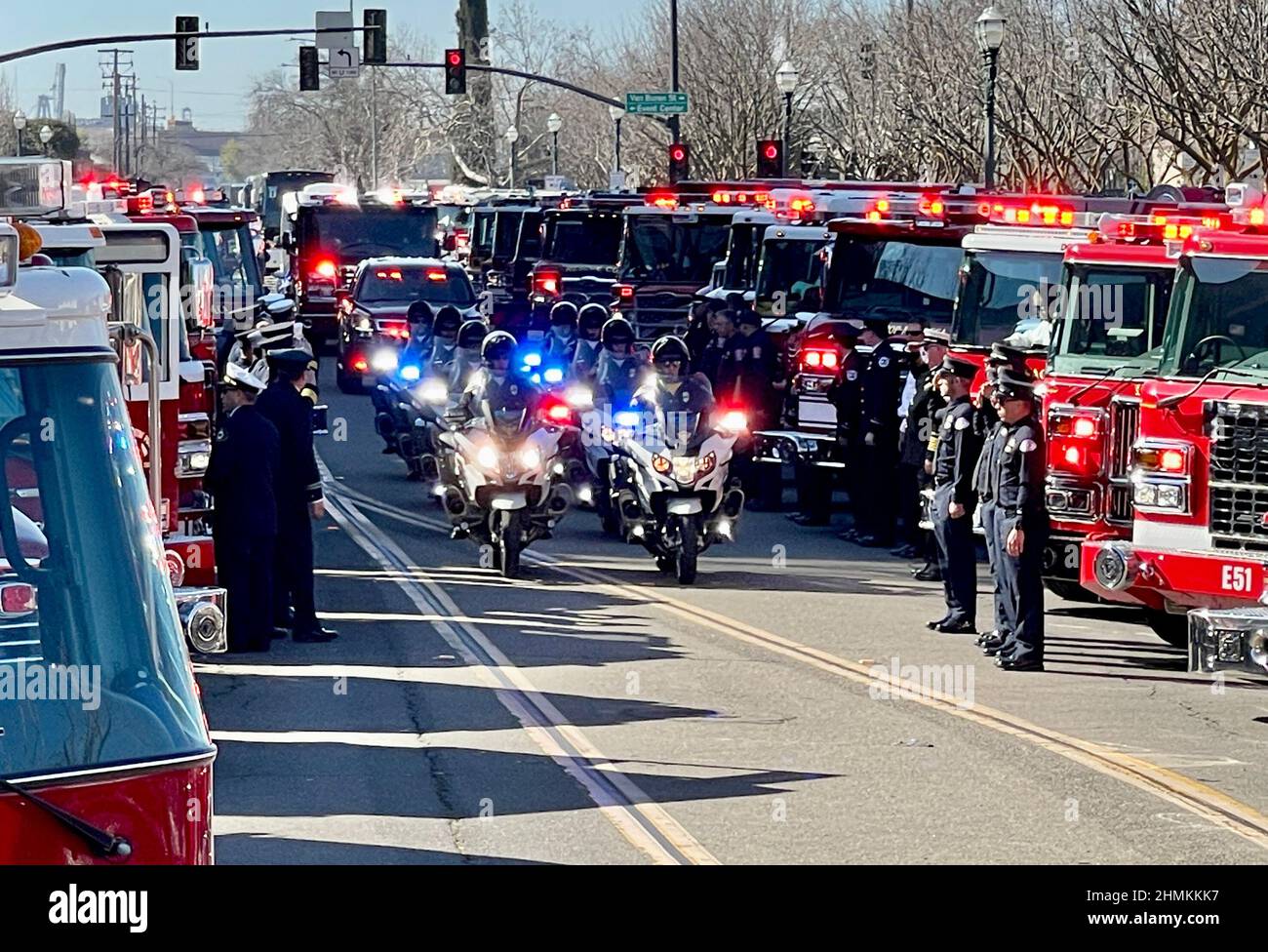 Stockton, CA, U.S.A. 8th Feb, 2022. Fire Captain Vidal ''Max'' Fortuna ...