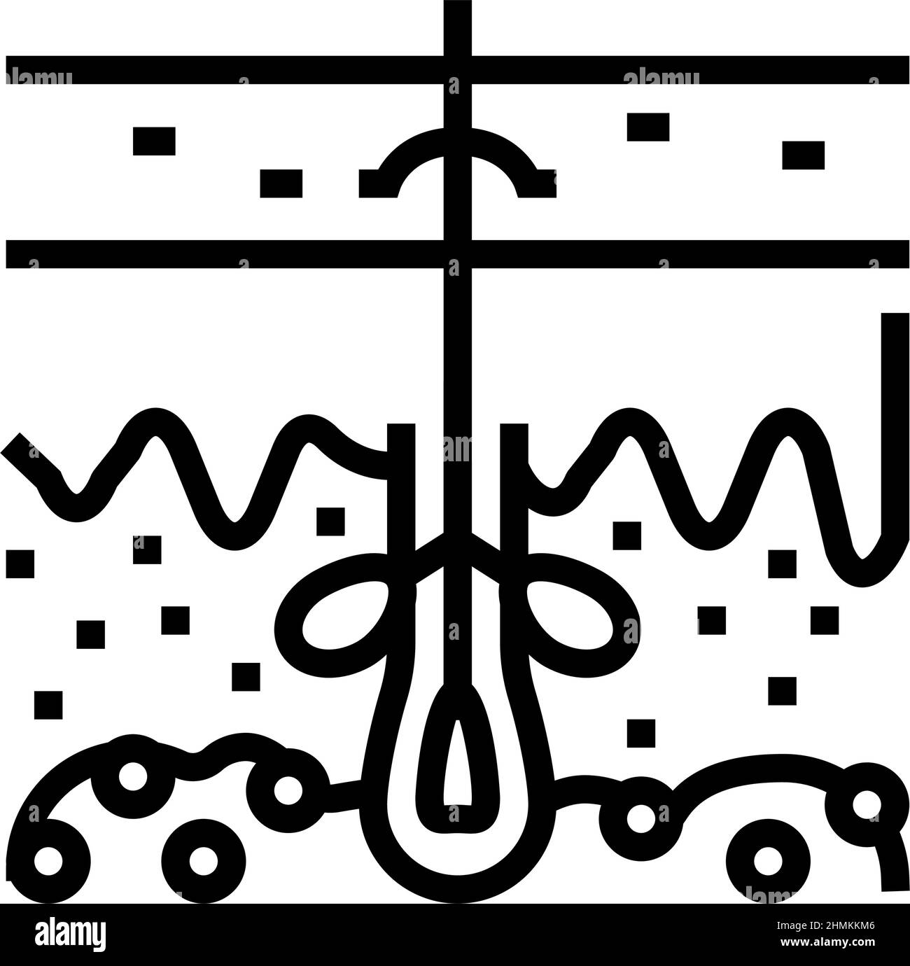 sebum skin production line icon vector illustration Stock Vector Image ...