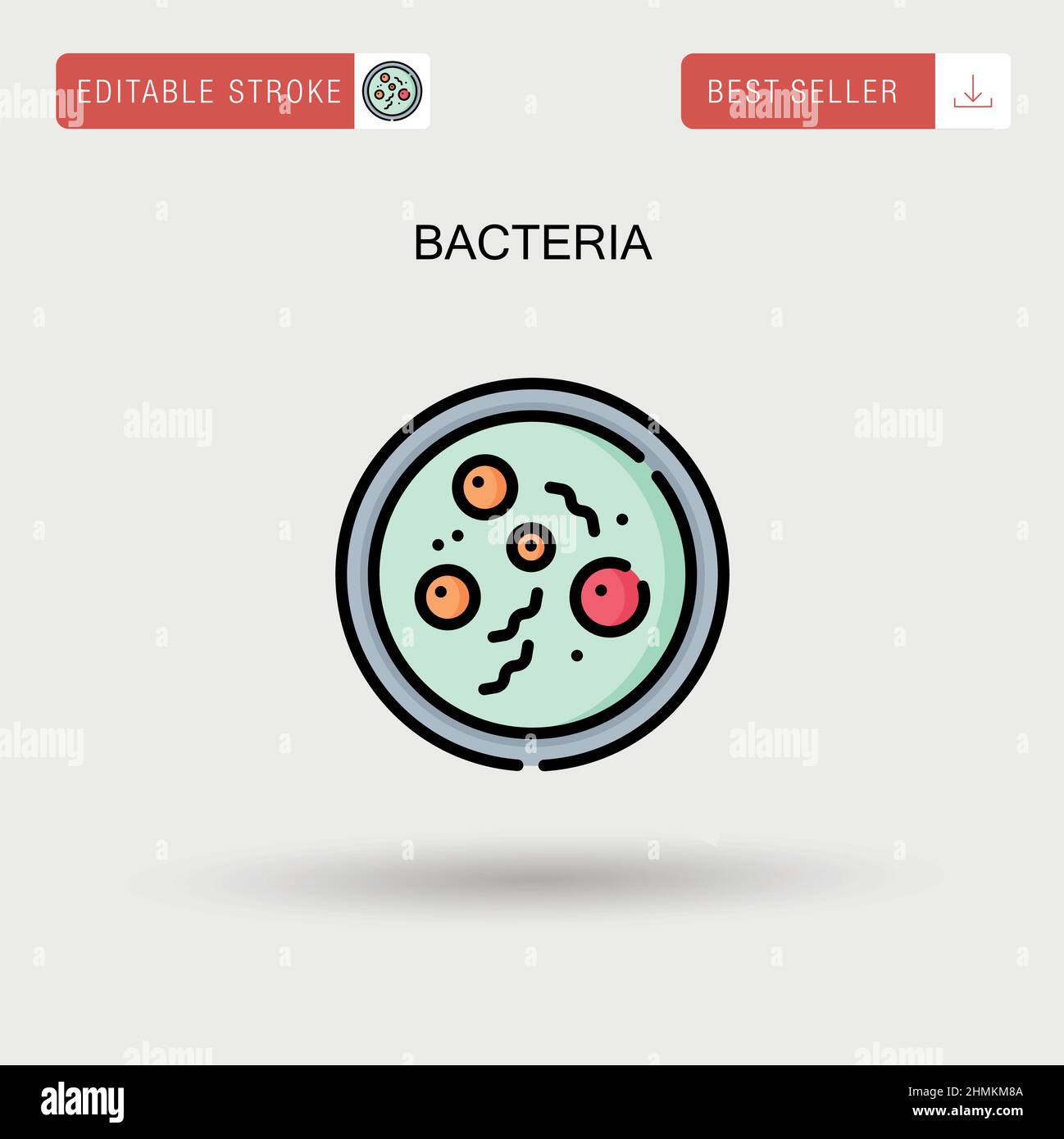 Bacteria Simple vector icon Stock Vector Image & Art - Alamy