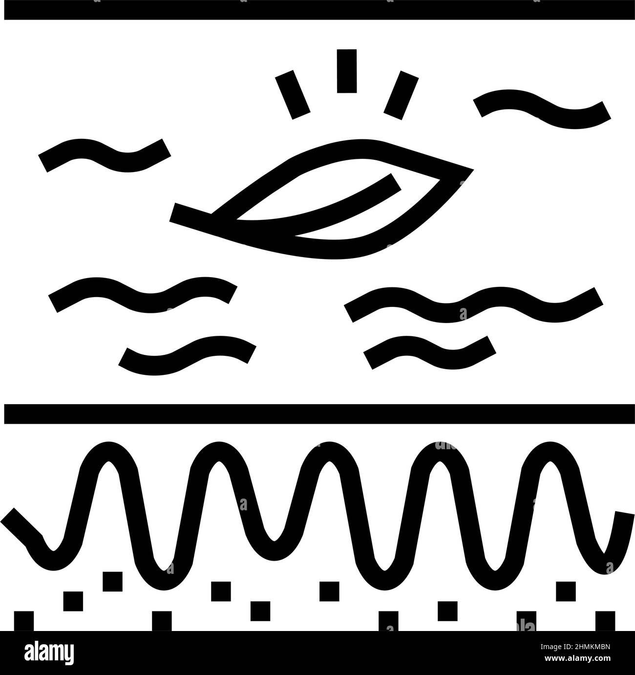 sensitive skin line icon vector illustration Stock Vector Image & Art ...