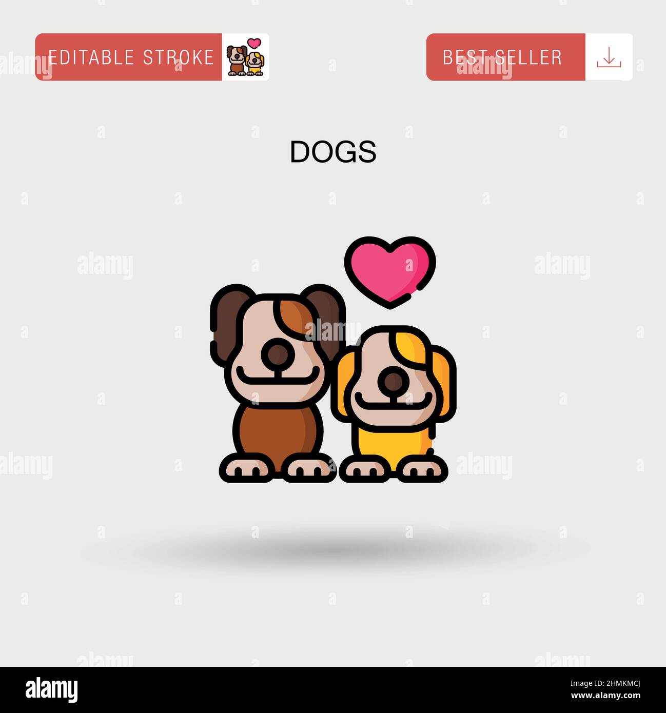 Dogs Simple vector icon Stock Vector Image & Art - Alamy