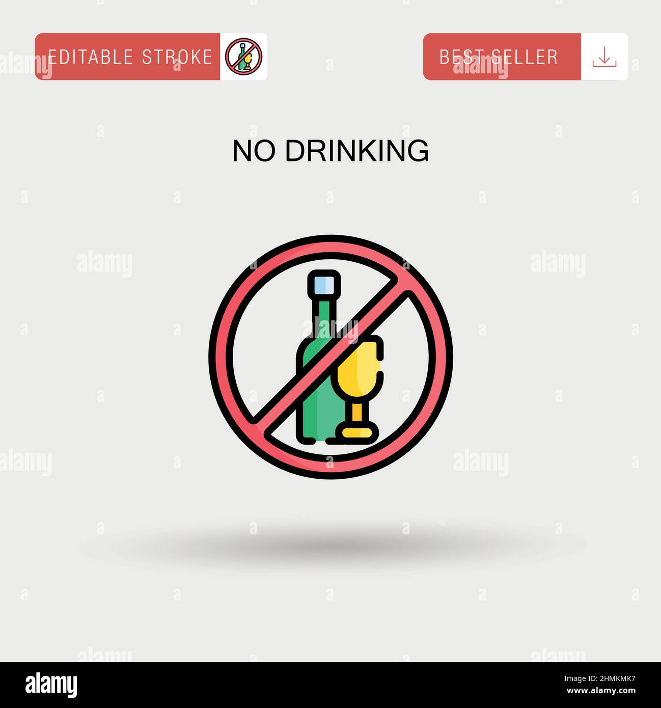 No drinking Simple vector icon Stock Vector Image & Art - Alamy