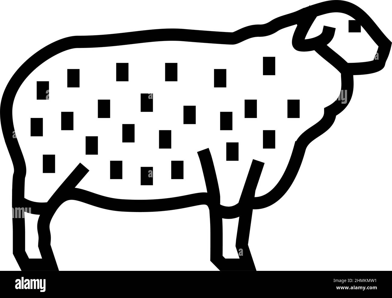 suffolk sheep line icon vector illustration Stock Vector Image & Art ...