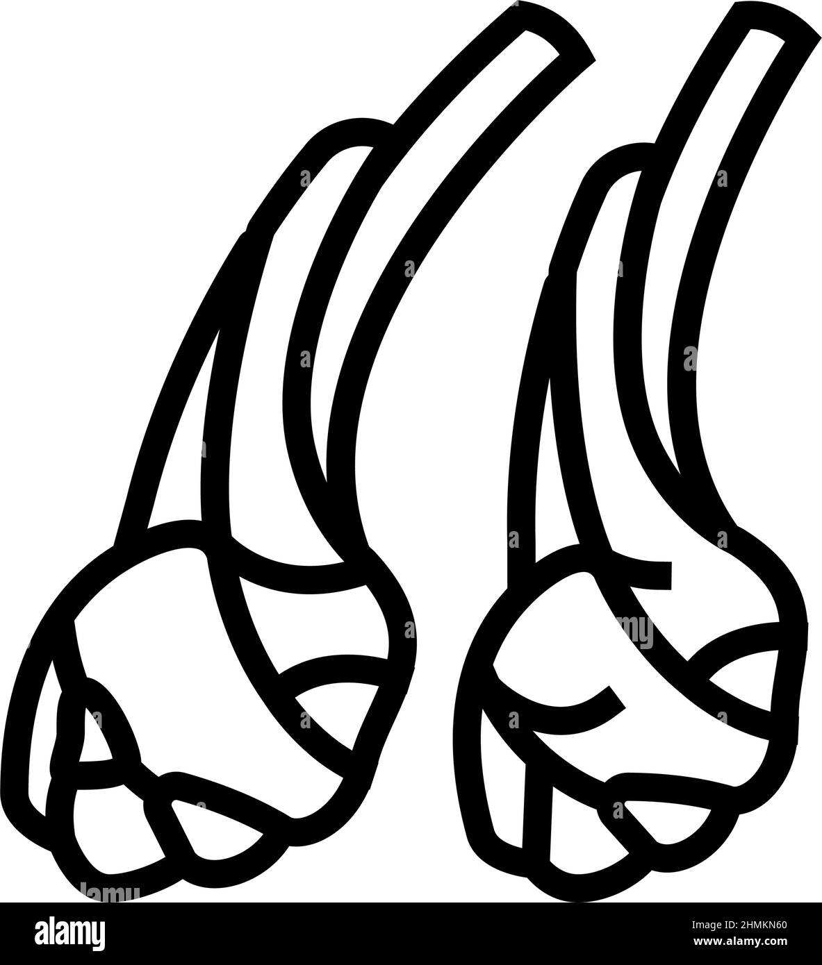 mutton meat line icon vector illustration Stock Vector Image & Art - Alamy