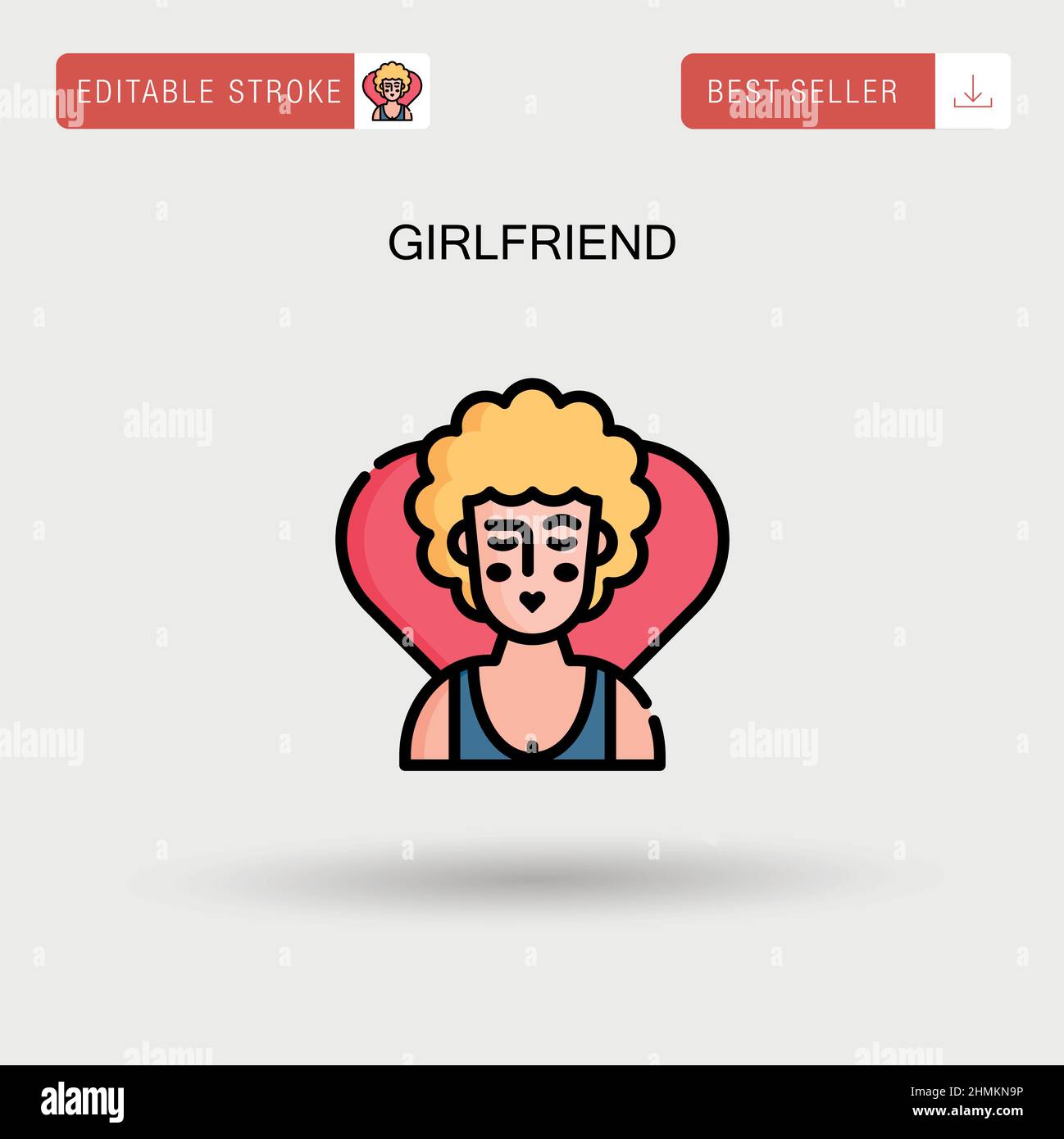 Girlfriend Simple vector icon Stock Vector Image & Art - Alamy