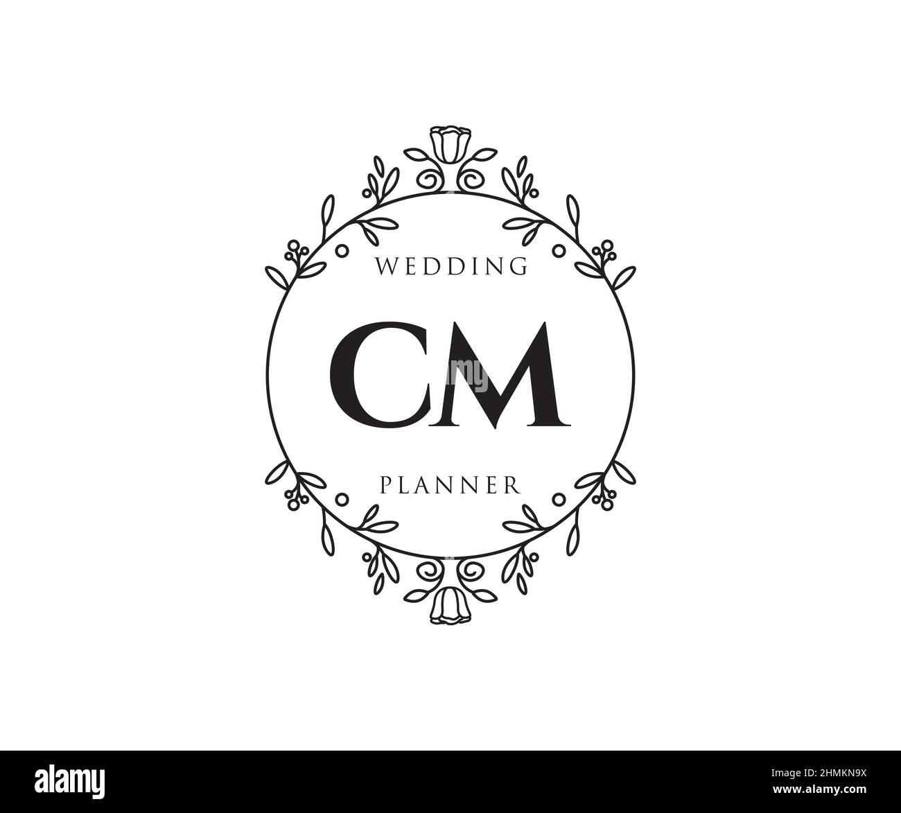 CM Initials letter Wedding monogram logos collection, hand drawn modern ...