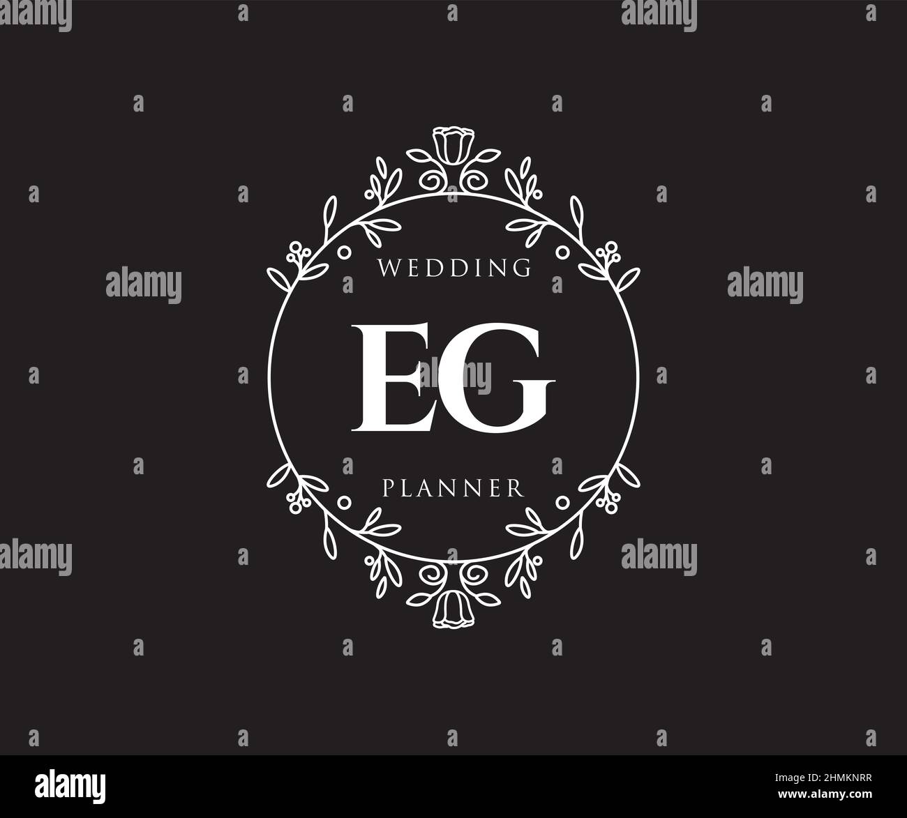 EG Initials letter Wedding monogram logos collection, hand drawn modern ...