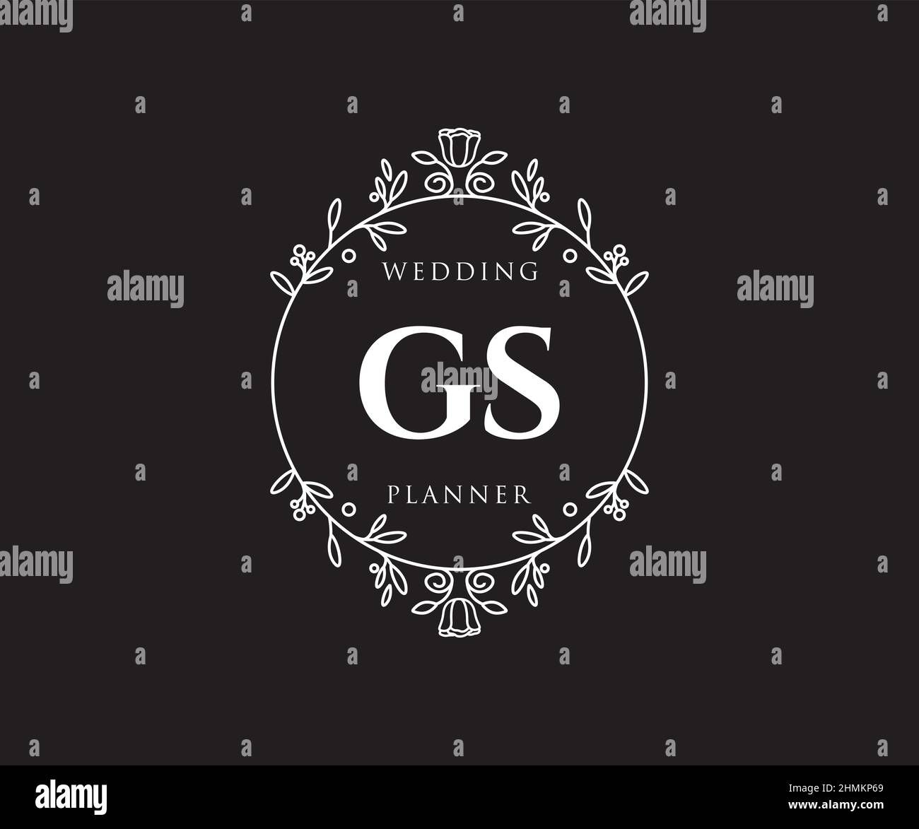GS Initials letter Wedding monogram logos collection, hand drawn modern ...