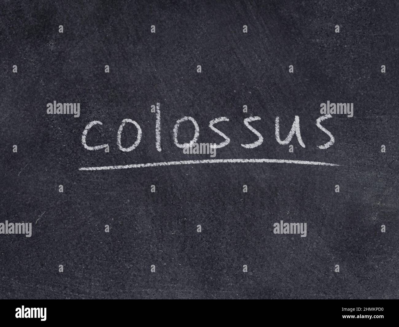 colossus concept word on blackboard background Stock Photo - Alamy