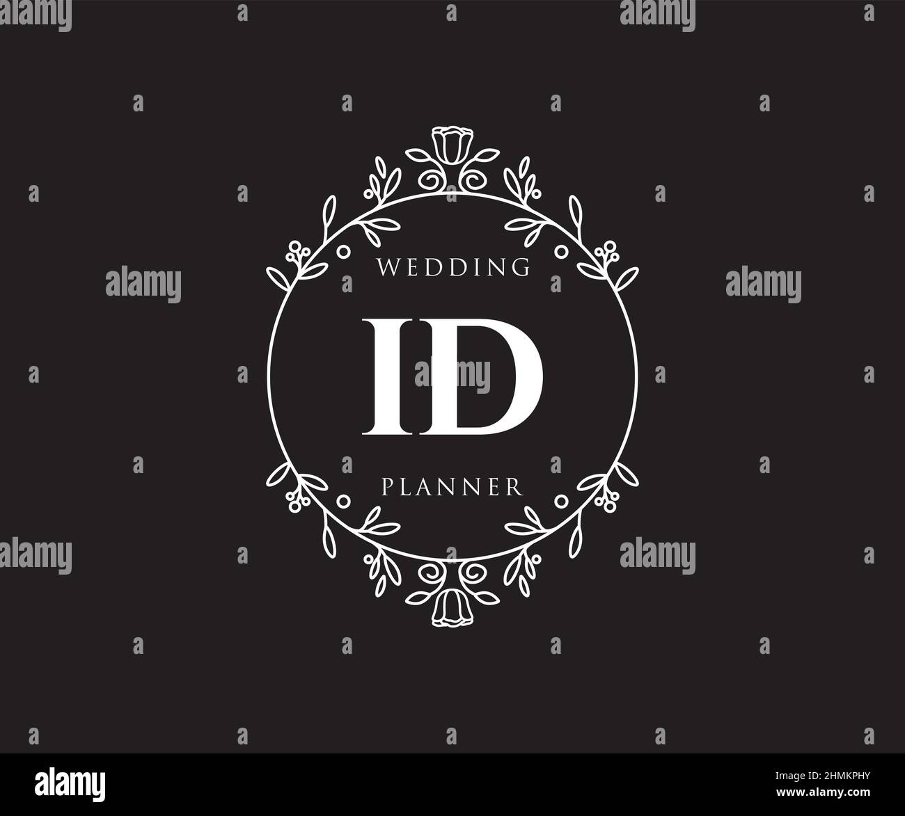 ID Initials letter Wedding monogram logos collection, hand drawn modern ...