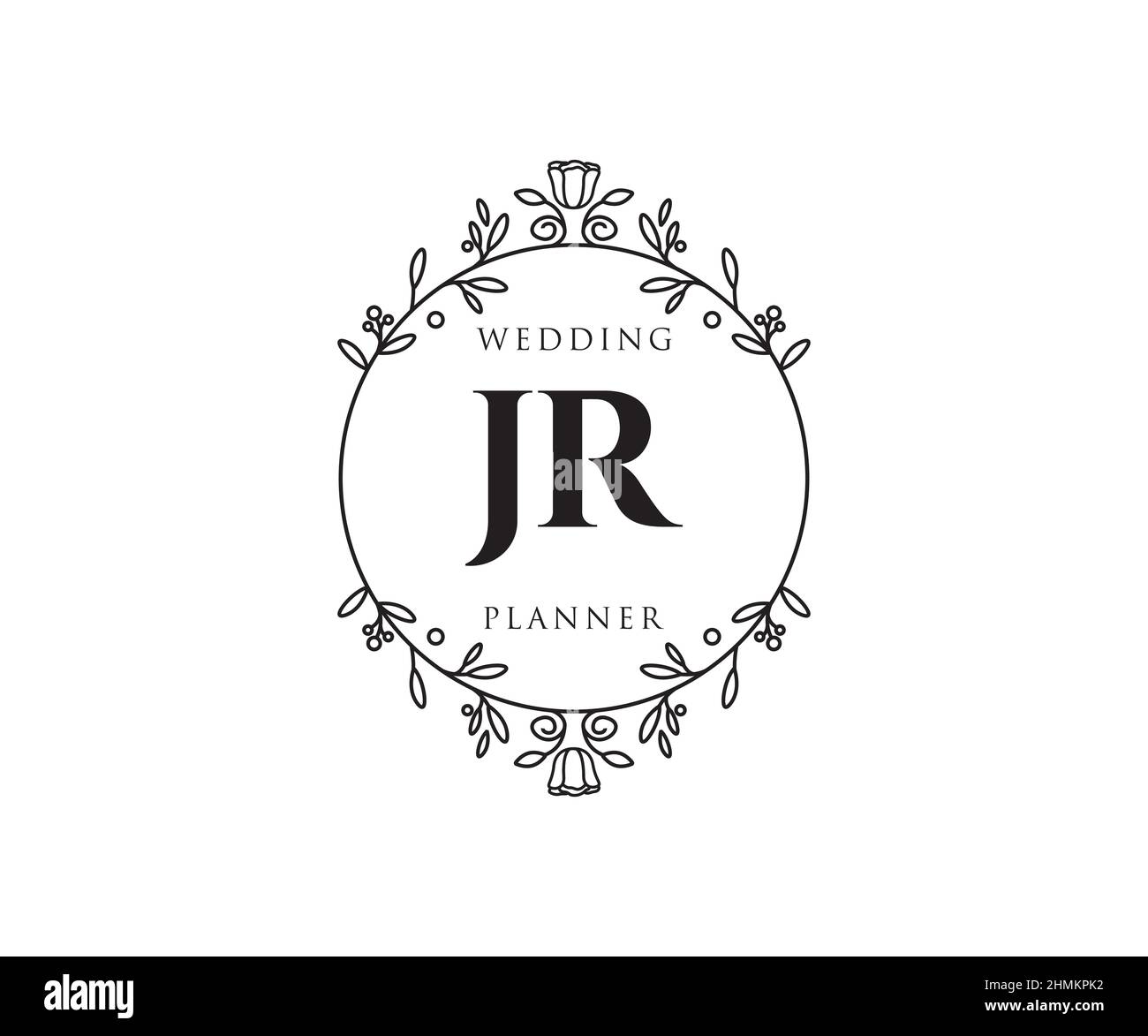 JR Initials letter Wedding monogram logos collection, hand drawn modern ...