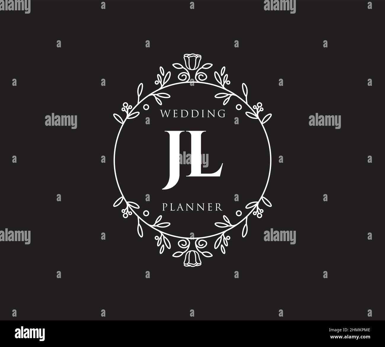 JL Initials letter Wedding monogram logos collection, hand drawn modern ...