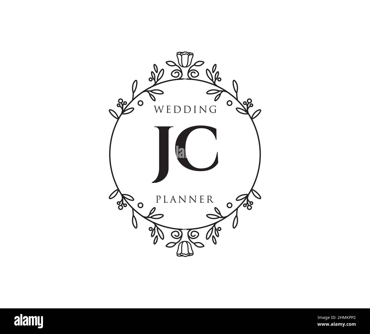 JC Initials letter Wedding monogram logos collection, hand drawn modern ...