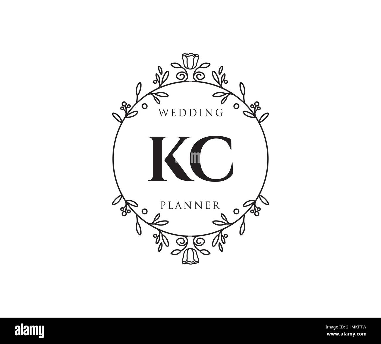 KC Initials letter Wedding monogram logos collection, hand drawn modern ...