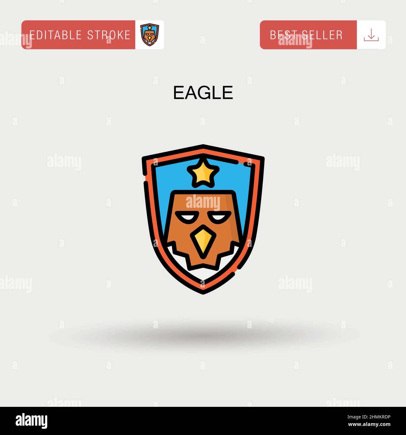Eagle Simple vector icon Stock Vector Image & Art - Alamy