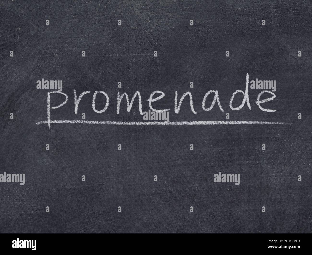 promenade concept word on blackboard background Stock Photo - Alamy
