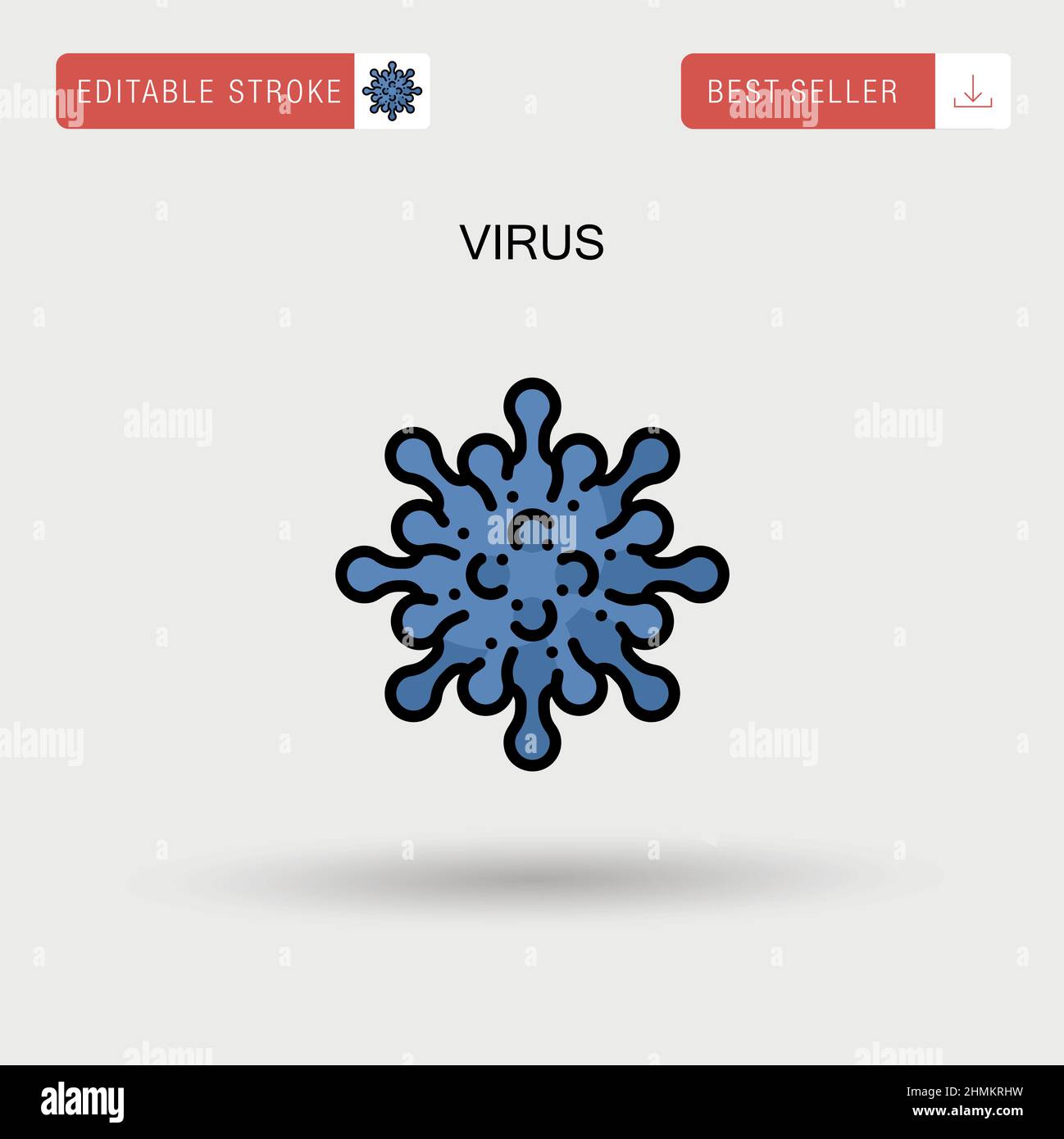 Virus Simple vector icon Stock Vector Image & Art - Alamy