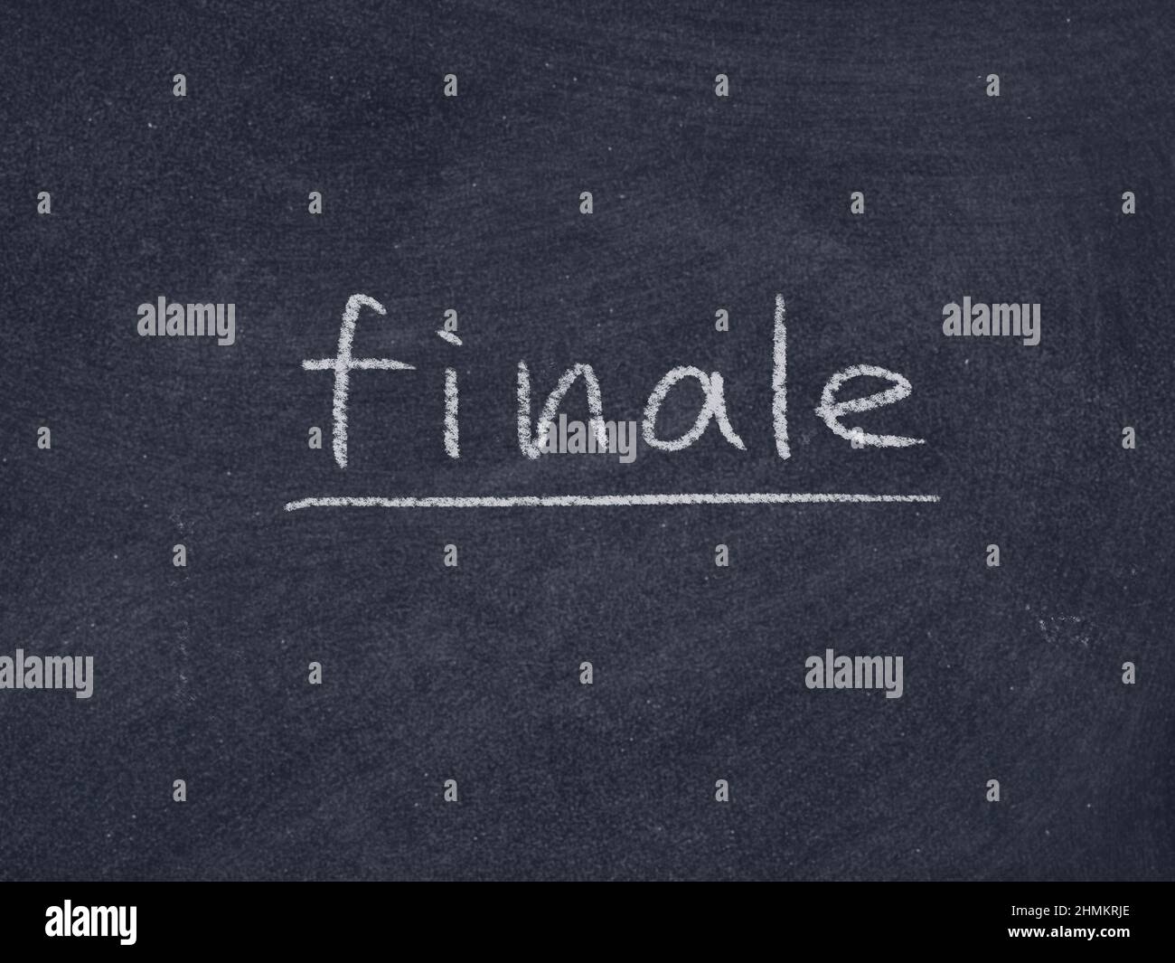 finale concept word on blackboard background Stock Photo - Alamy