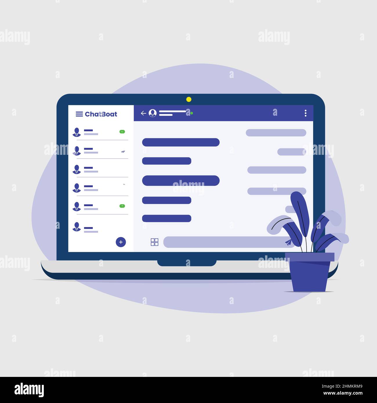 Modern Social Network messaging app concept design Stock Vector Image ...