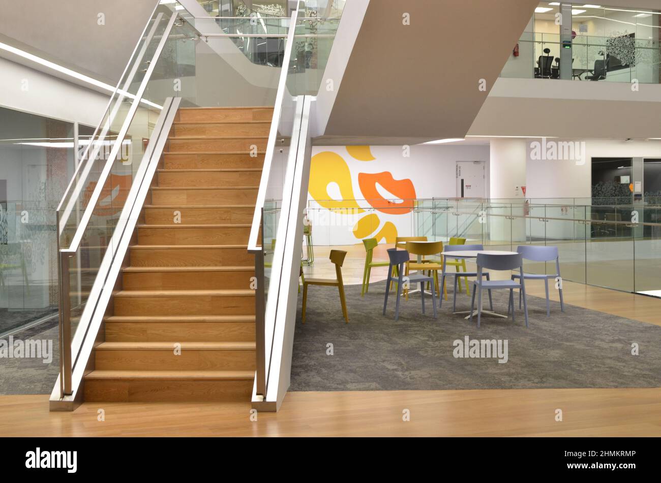 interior, modern office with stair Stock Photo - Alamy