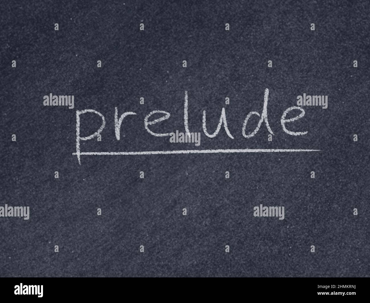 prelude concept word on blackboard background Stock Photo - Alamy