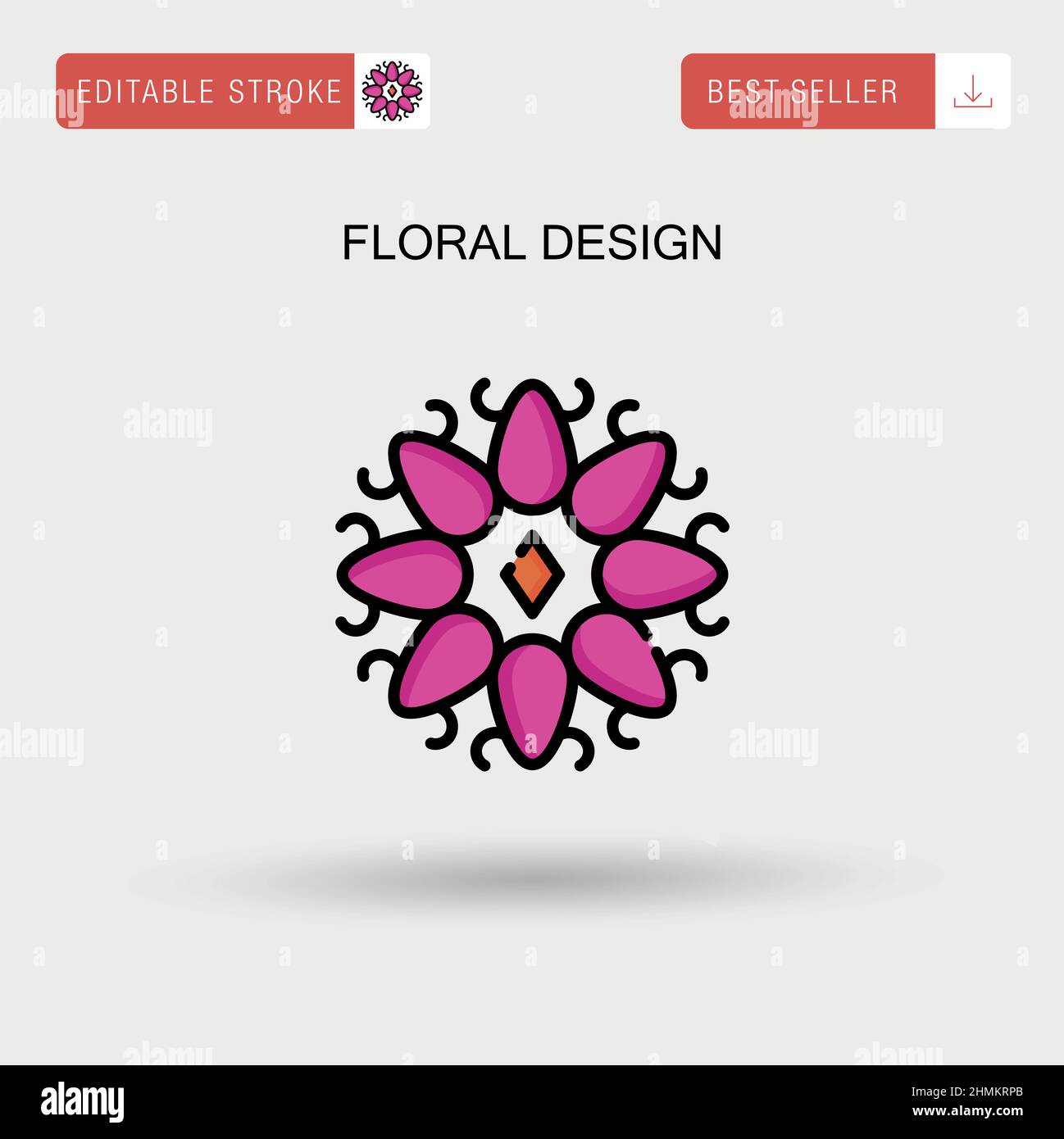 Floral design Simple vector icon Stock Vector Image & Art - Alamy