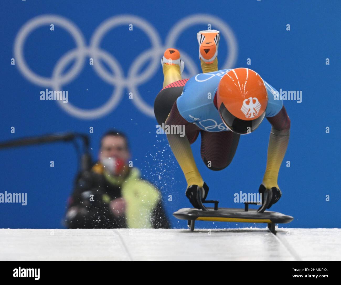 Yanqing, China. 11th Feb, 2022. Olympics, skeleton, women, heat 1, at ...