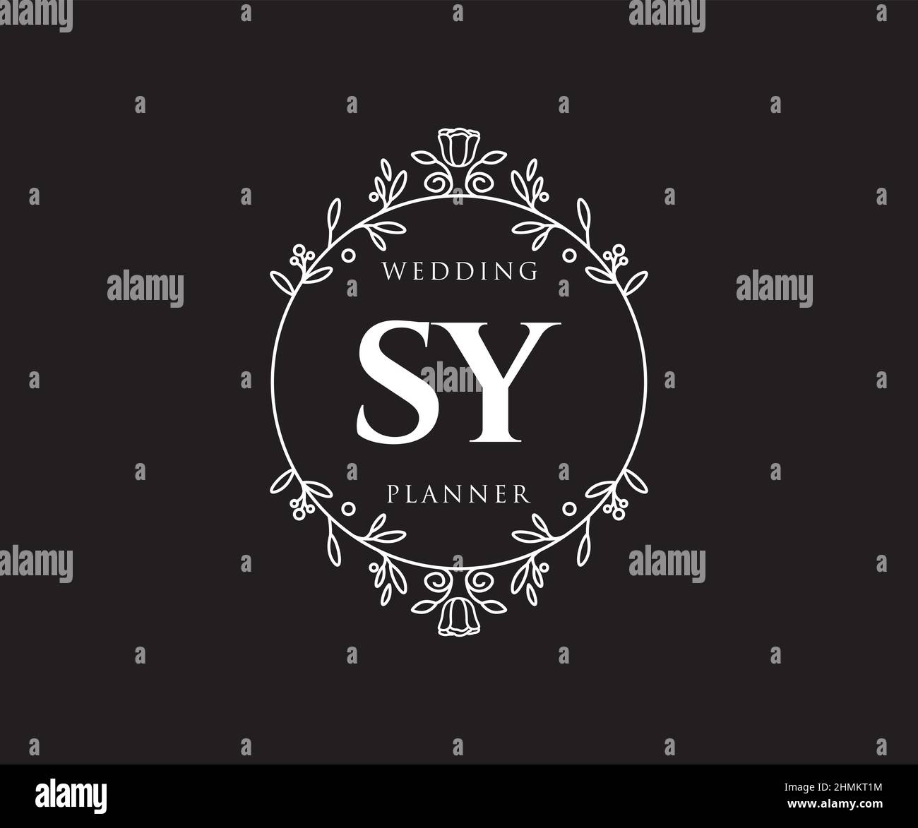 SY Initials letter Wedding monogram logos collection, hand drawn modern ...
