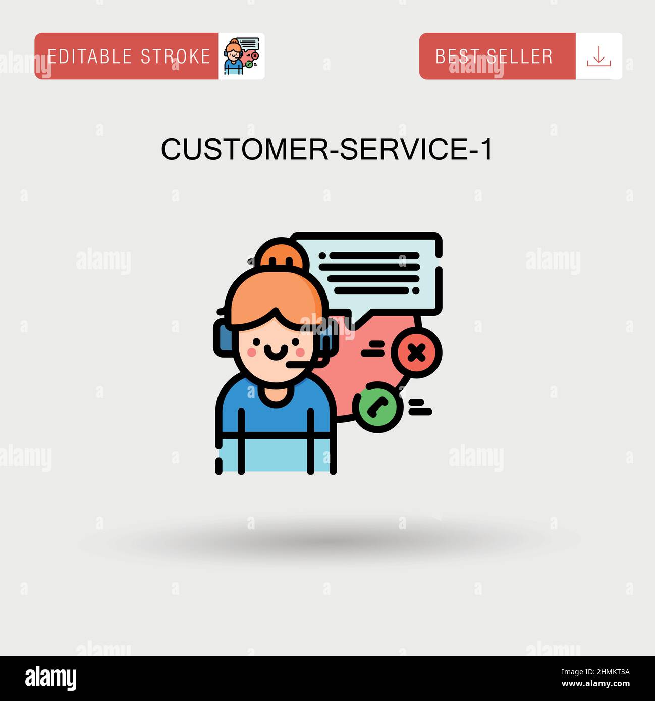 Customer service representative headset Stock Vector Images - Alamy