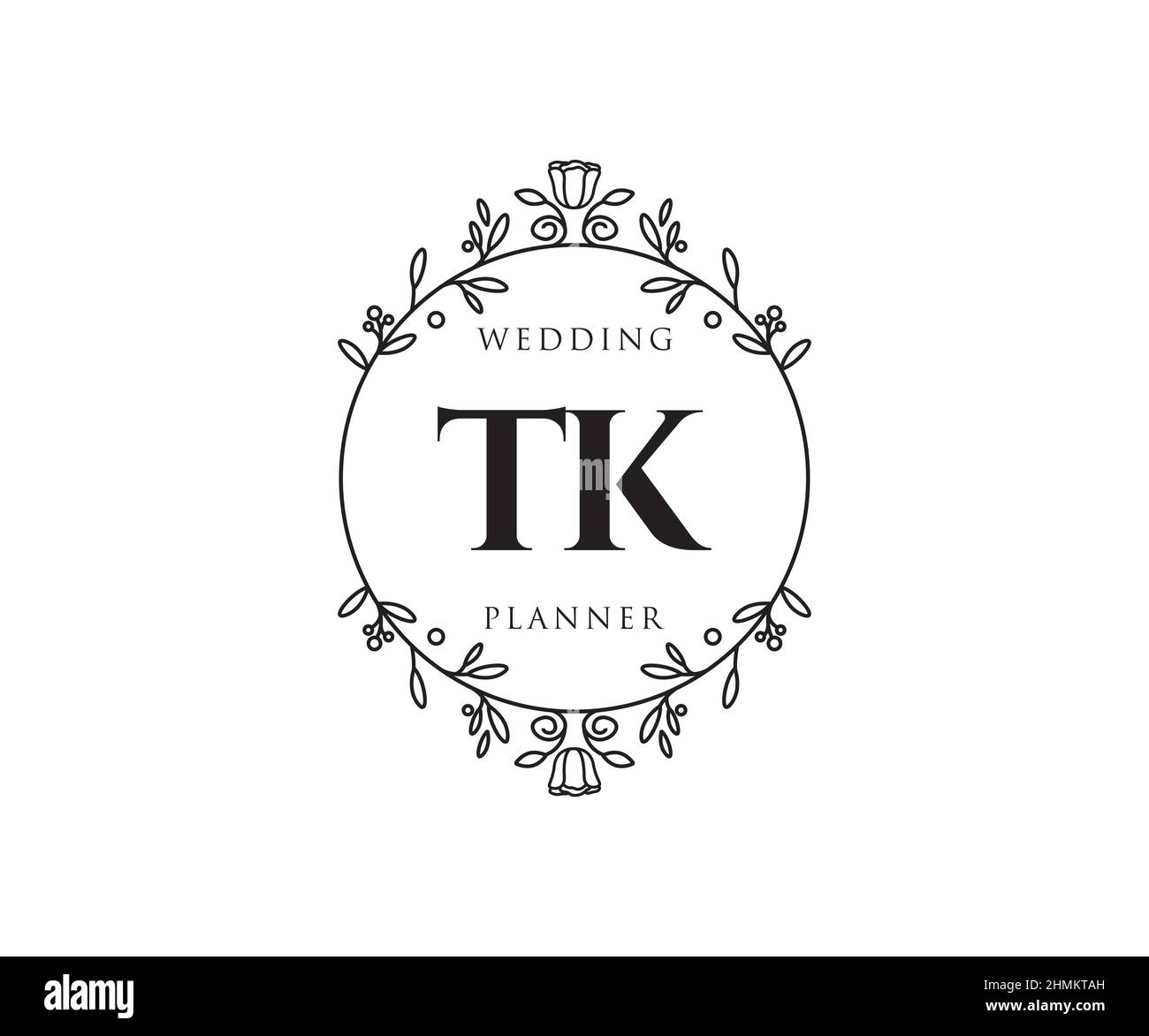 TK Initials letter Wedding monogram logos collection, hand drawn modern ...