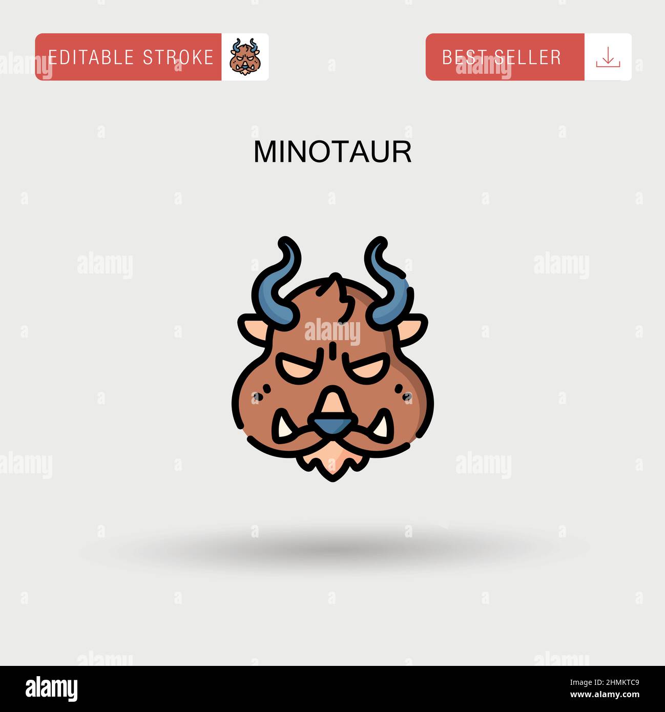 Minotaur Simple vector icon Stock Vector Image & Art - Alamy