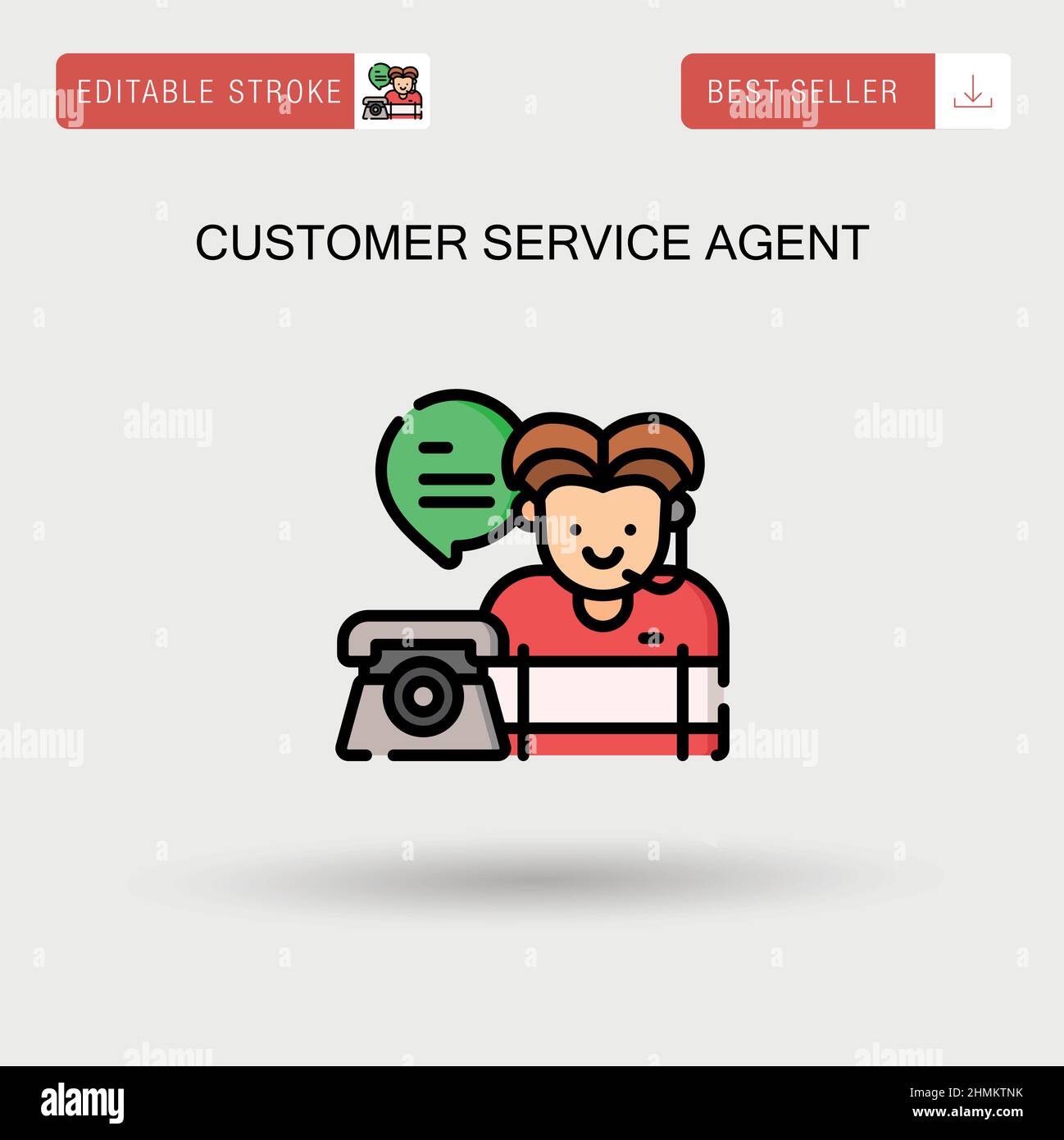 Customer service agent Simple vector icon Stock Vector Image & Art - Alamy