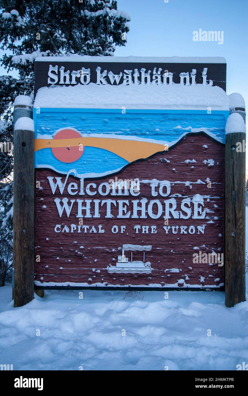 Welcome sign whitehorse yukon territory hi-res stock photography and ...