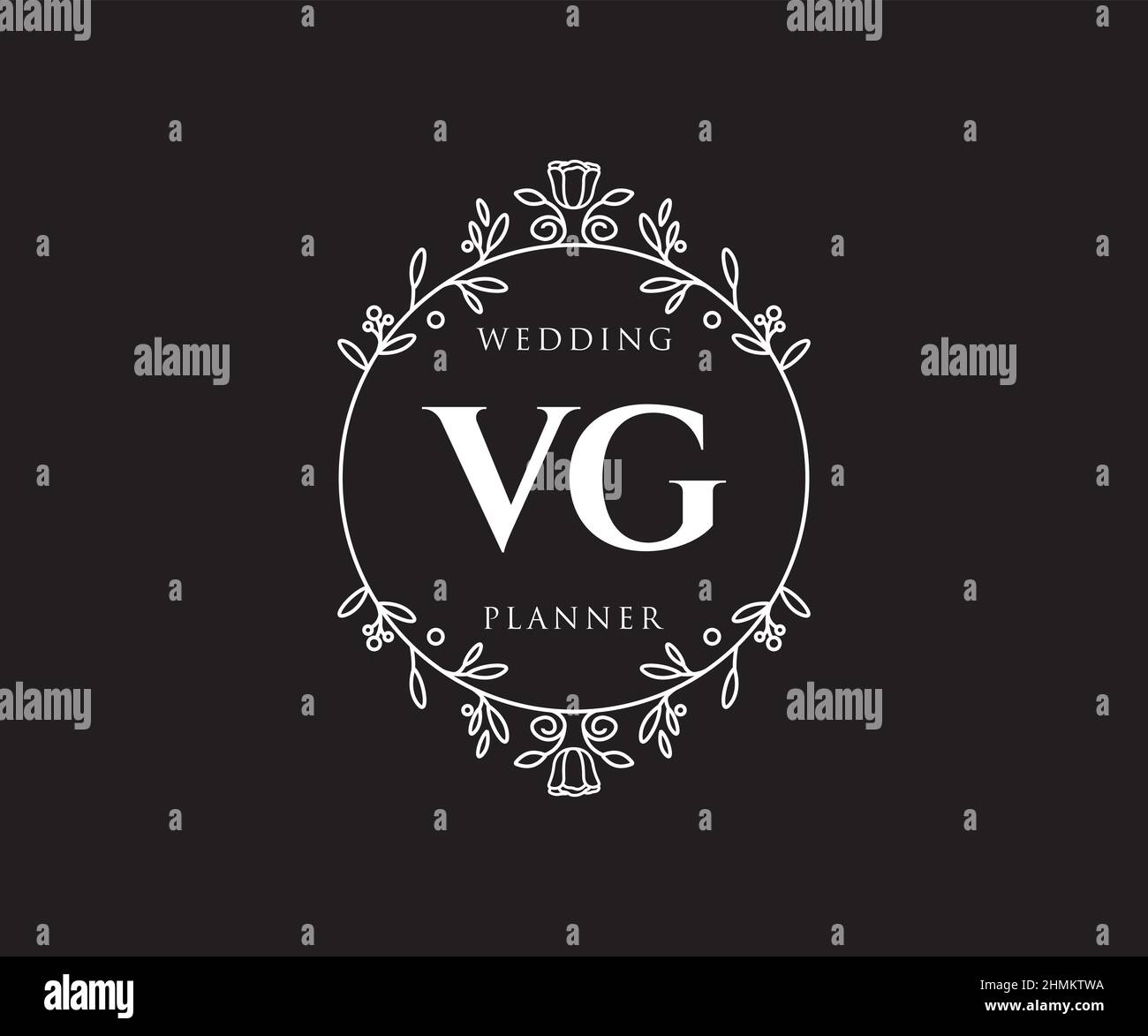 VG Initials letter Wedding monogram logos collection, hand drawn modern ...