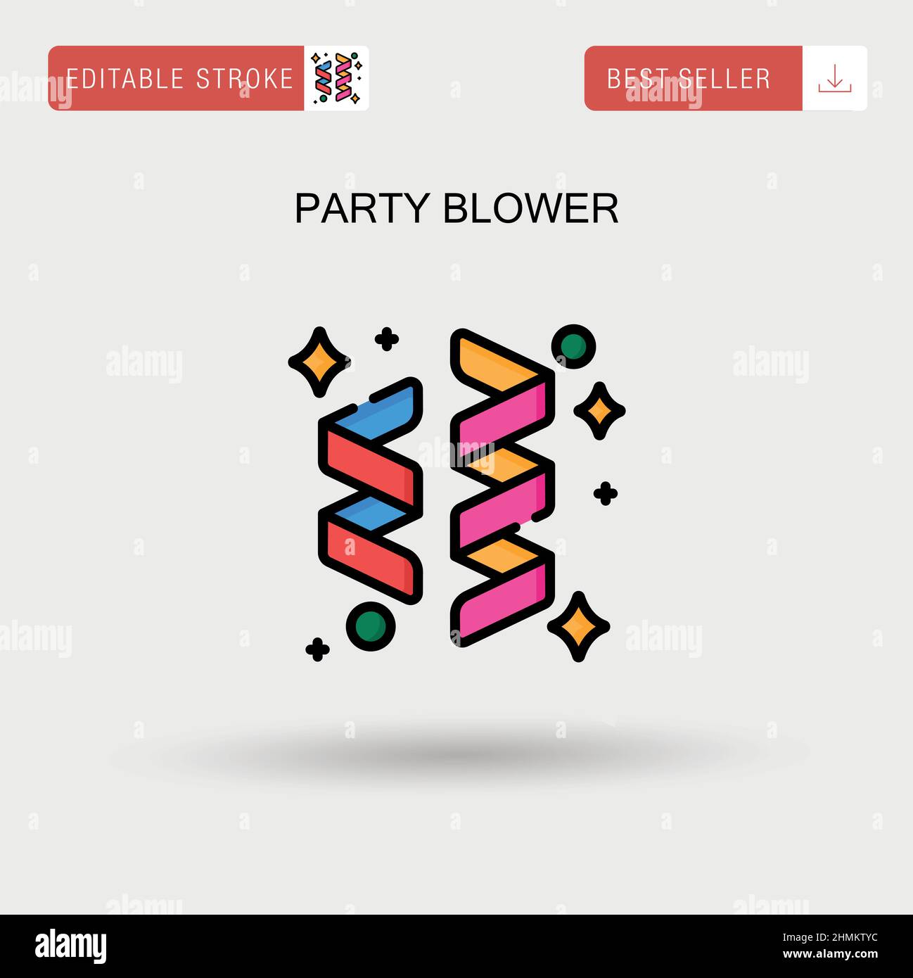 Party blower Simple vector icon Stock Vector Image & Art - Alamy