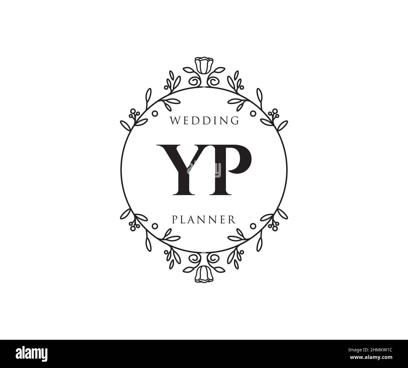 YP Initials letter Wedding monogram logos collection, hand drawn modern ...