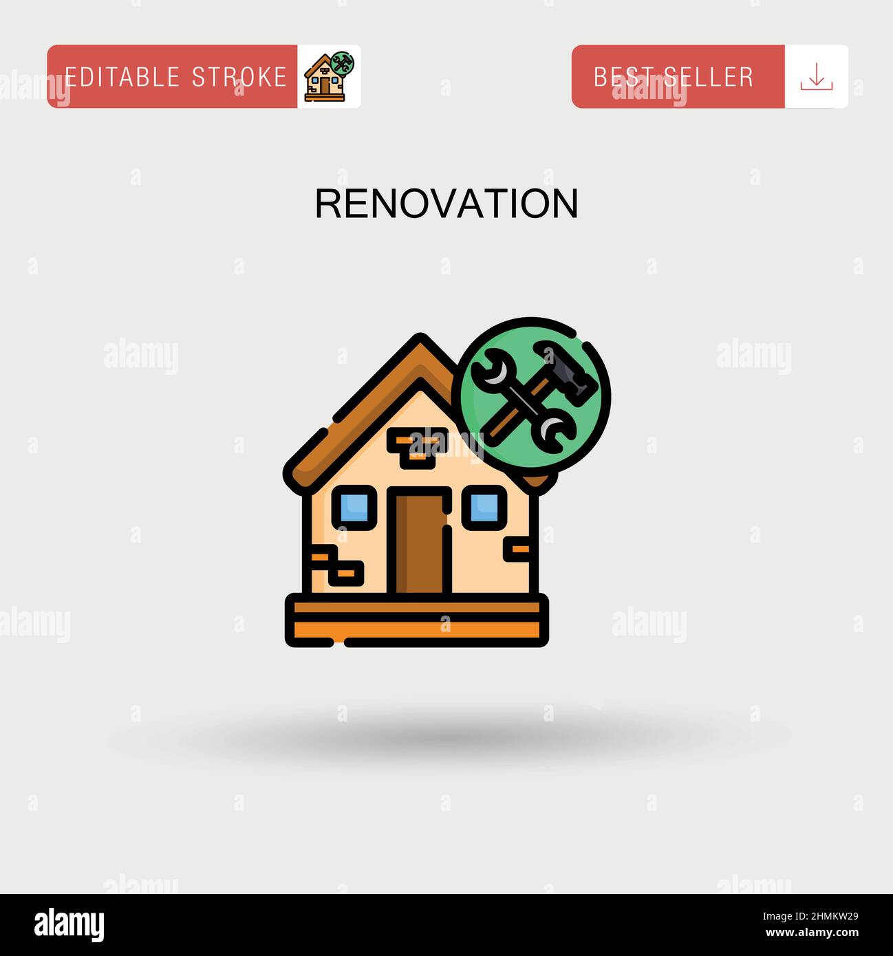 Renovation Simple vector icon Stock Vector Image & Art - Alamy