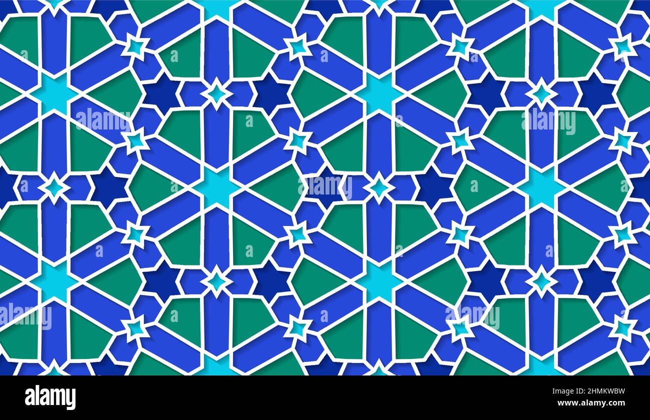 Arabic seamless girih pattern with classic islamic culture ornament ...