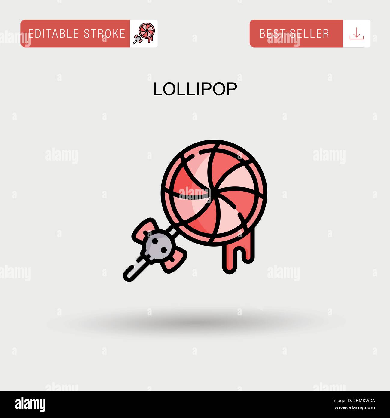 Orange lollipop icon cartoon Stock Vector Images - Alamy