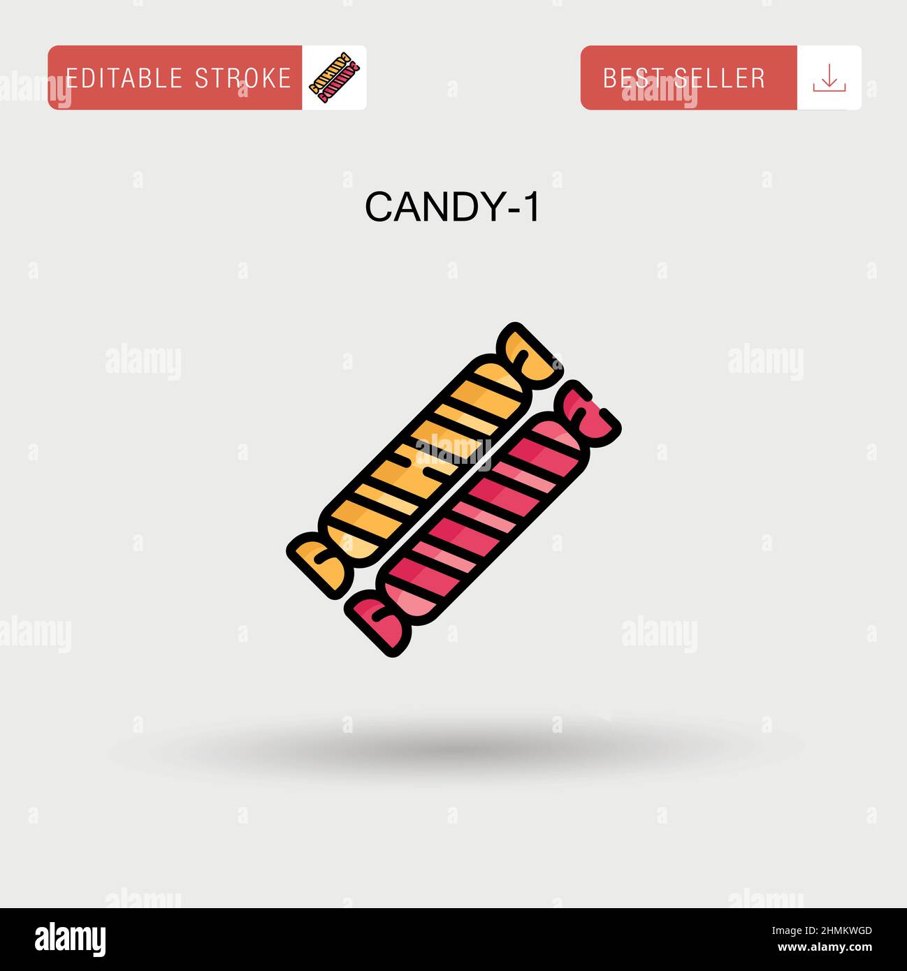 Candy-1 Simple vector icon Stock Vector Image & Art - Alamy