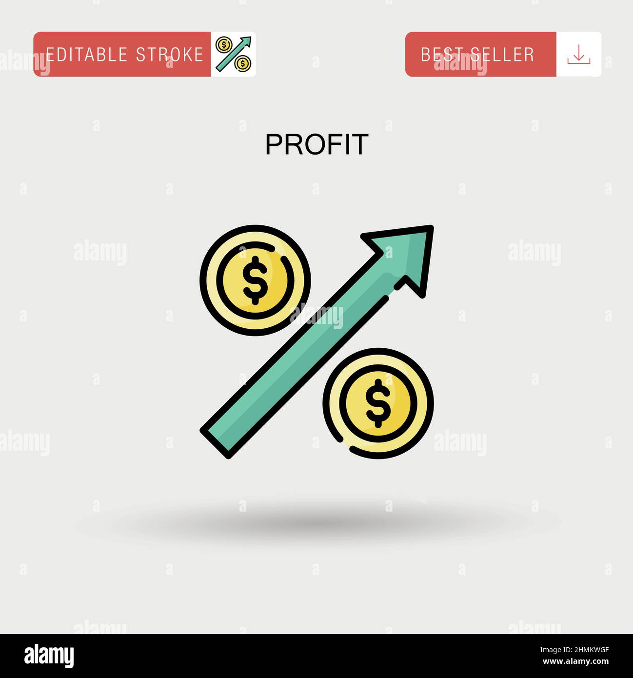 Profit Simple vector icon Stock Vector Image & Art - Alamy