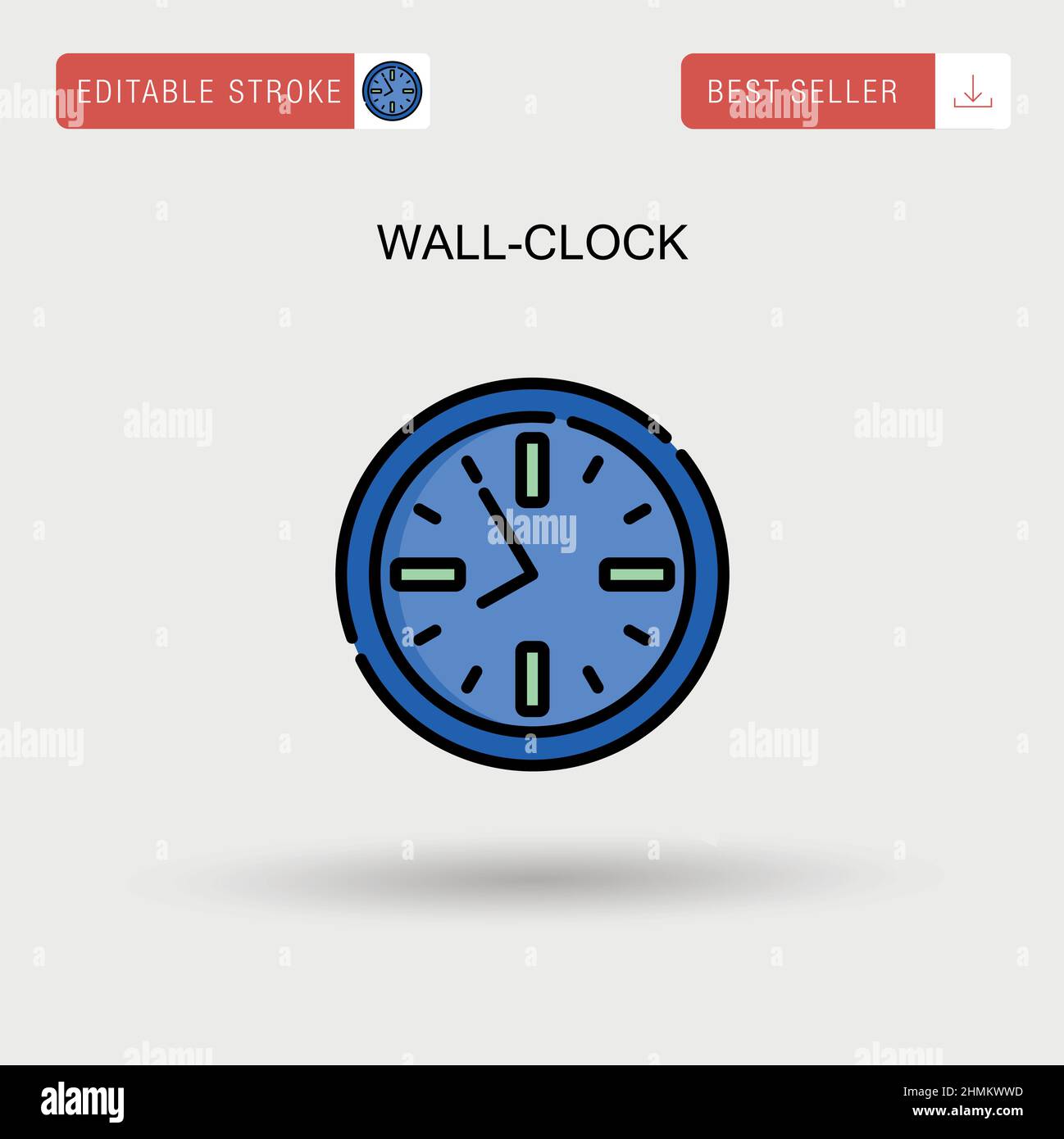 Wall-clock Simple vector icon Stock Vector Image & Art - Alamy